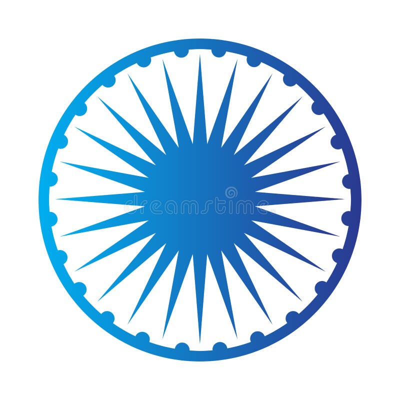 Emblem of the Flag of India Stock Vector - Illustration of nation ...
