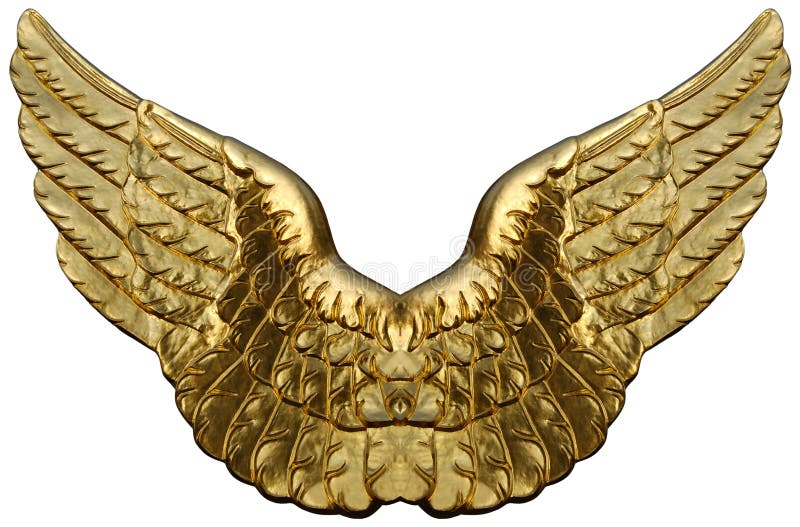 Emblem of Golden Wings stock illustration. Illustration of composition ...