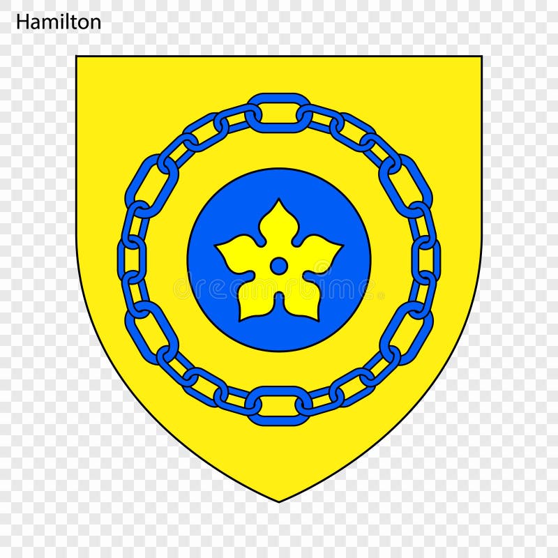 Emblem of Hamilton stock illustration. Illustration of shield - 130369647
