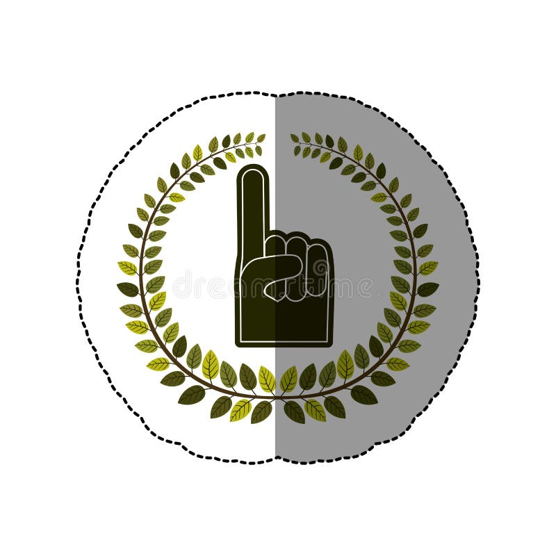 Emblem Hand You are Here Symbol Stock Illustration - Illustration of ...