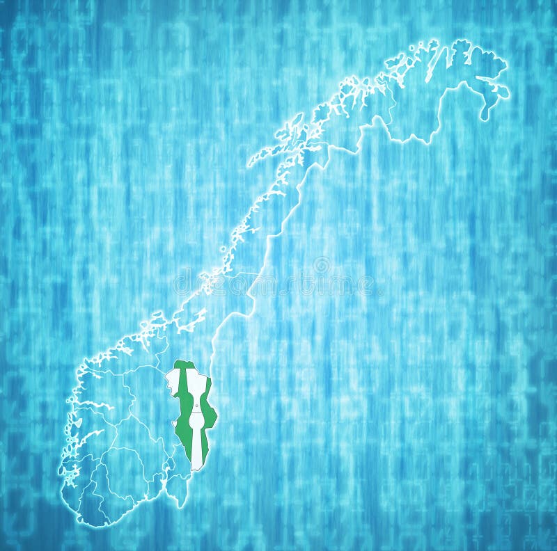 Hedmark Region on Administration Map of Norway Stock Illustration ...