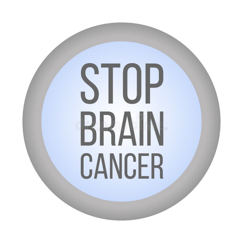 Emblem for Brain Cancer Awareness Month with Text. Vector Illustration ...