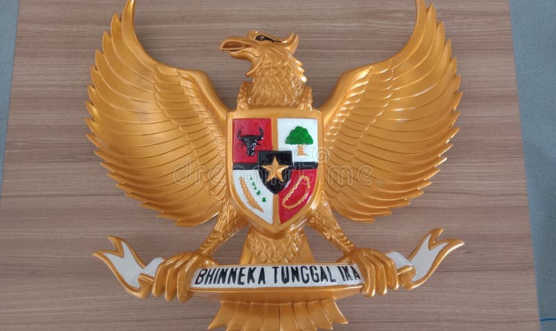 Emblem of indonesian state stock image. Image of indonesian - 299256815