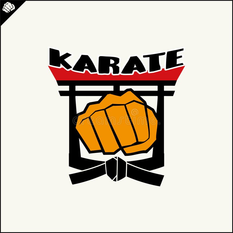 Emblem of Karate Power Fist Patch. Vector. Stock Vector - Illustration ...