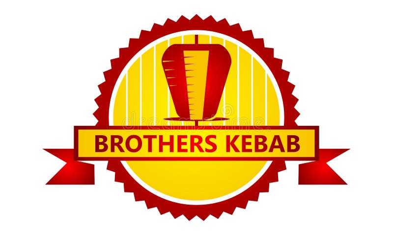Emblem Kebab icon Template stock vector. Illustration of golden - 106480767