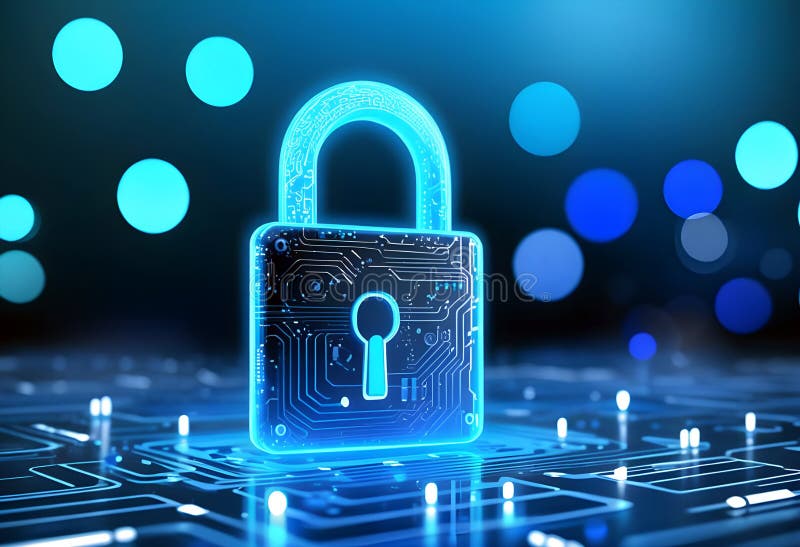 An Emblem of a Lock Representing the Idea of Security and Cybersecurity ...