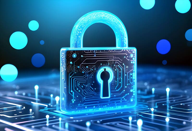 An Emblem of a Lock Representing the Idea of Security and Cybersecurity ...