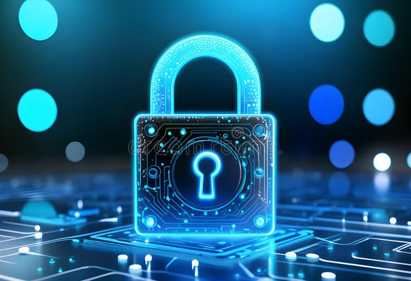 An Emblem of a Lock Representing the Idea of Security and Cybersecurity ...