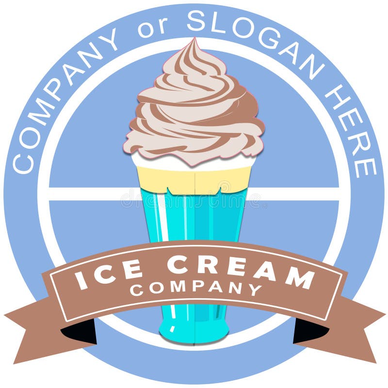 Emblem Logo for an Ice Cream Product Company Stock Illustration ...