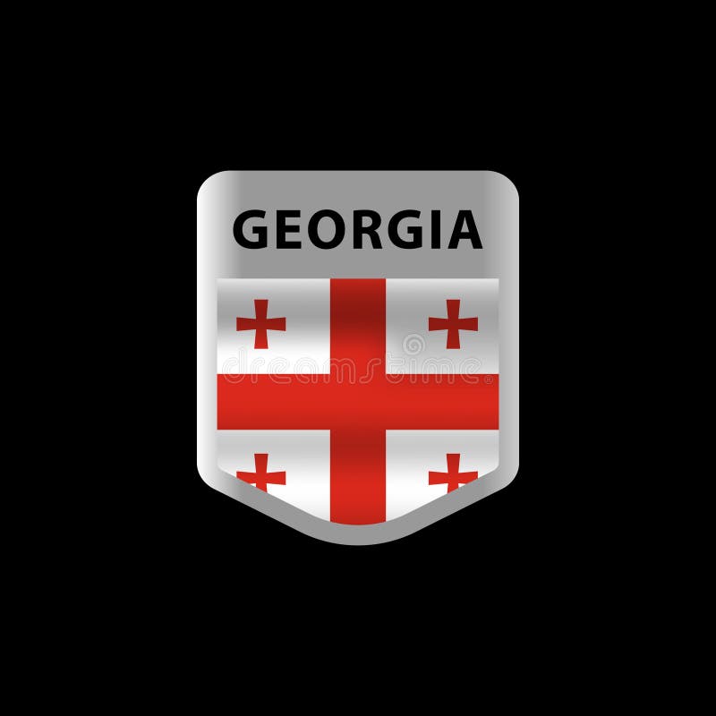 Map Icon of Georgia. Blue Map of Europe with Highlighted Georgia in Red ...