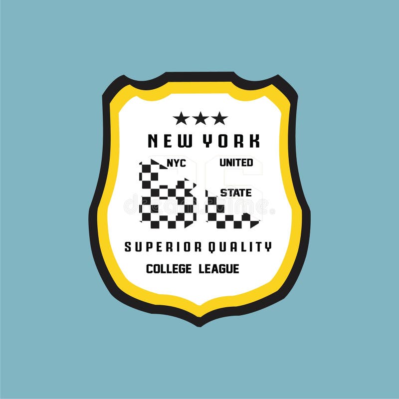 Emblem Logo New York for T Sticker Illustration Stock Illustration ...