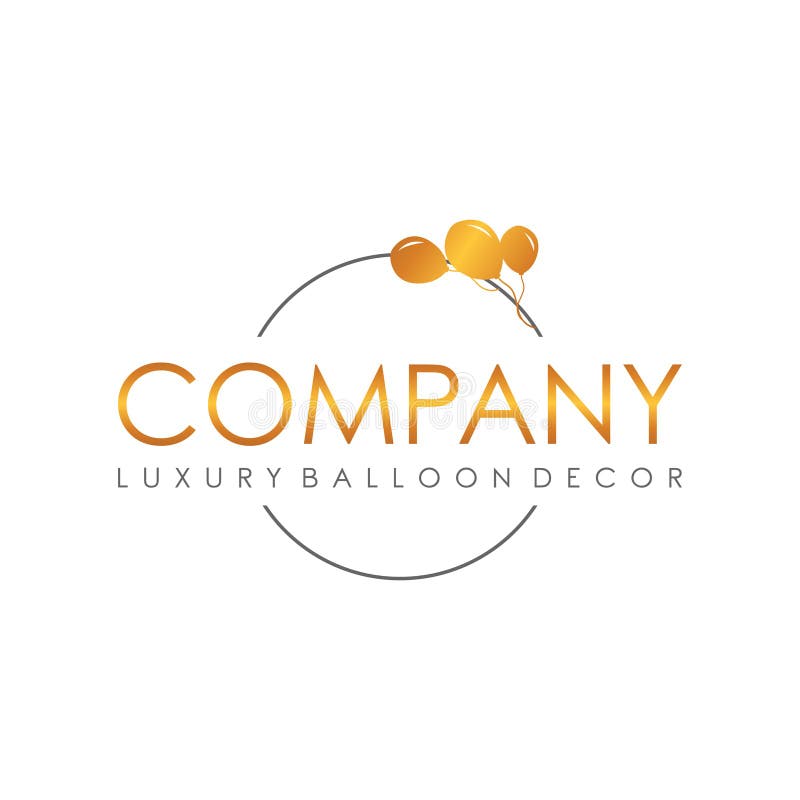 Emblem Luxury Balloon Decor for Company Logo Stock Vector ...