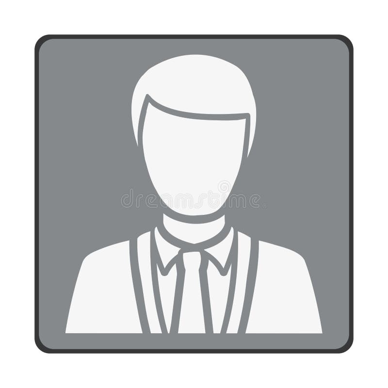 Male Customer Service Silhouette Icon Stock Illustration - Illustration ...