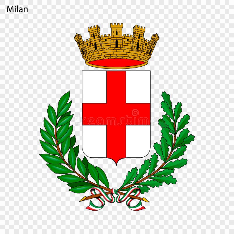 Emblem of Milan stock illustration. Illustration of symbol - 130370967