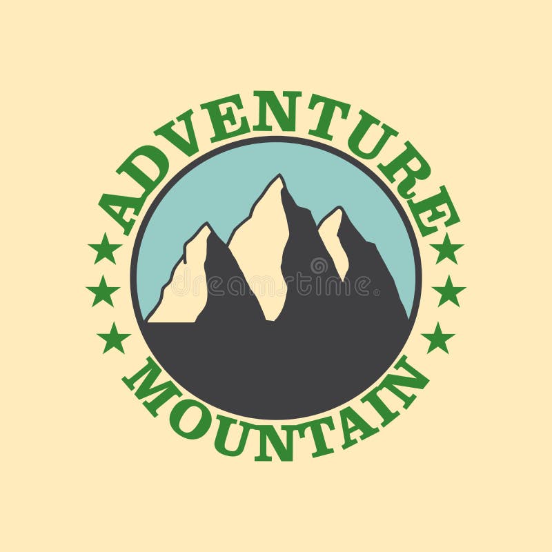 Emblem mountain stock vector. Illustration of recreation - 57871574