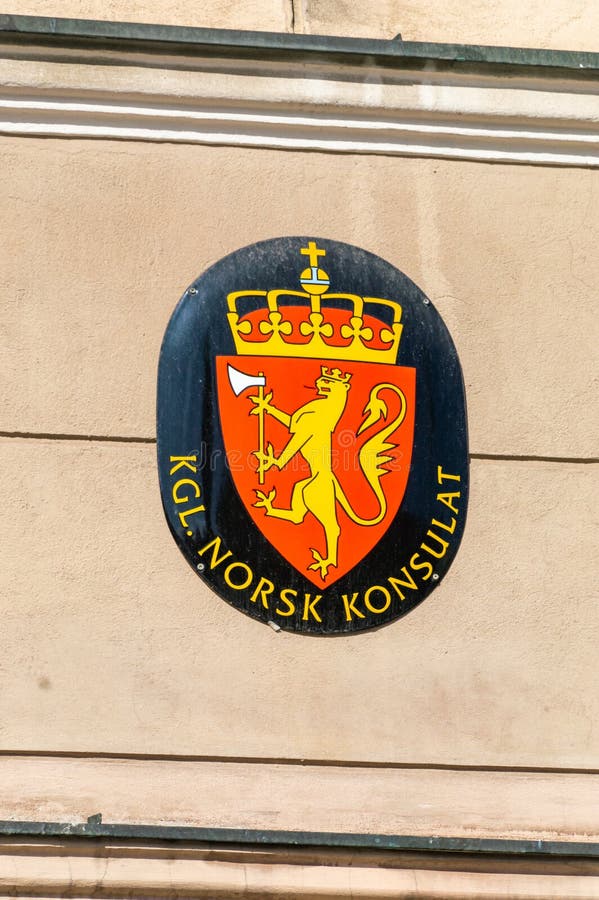 Emblem of Norwegian Consulate Editorial Photo - Image of europe ...