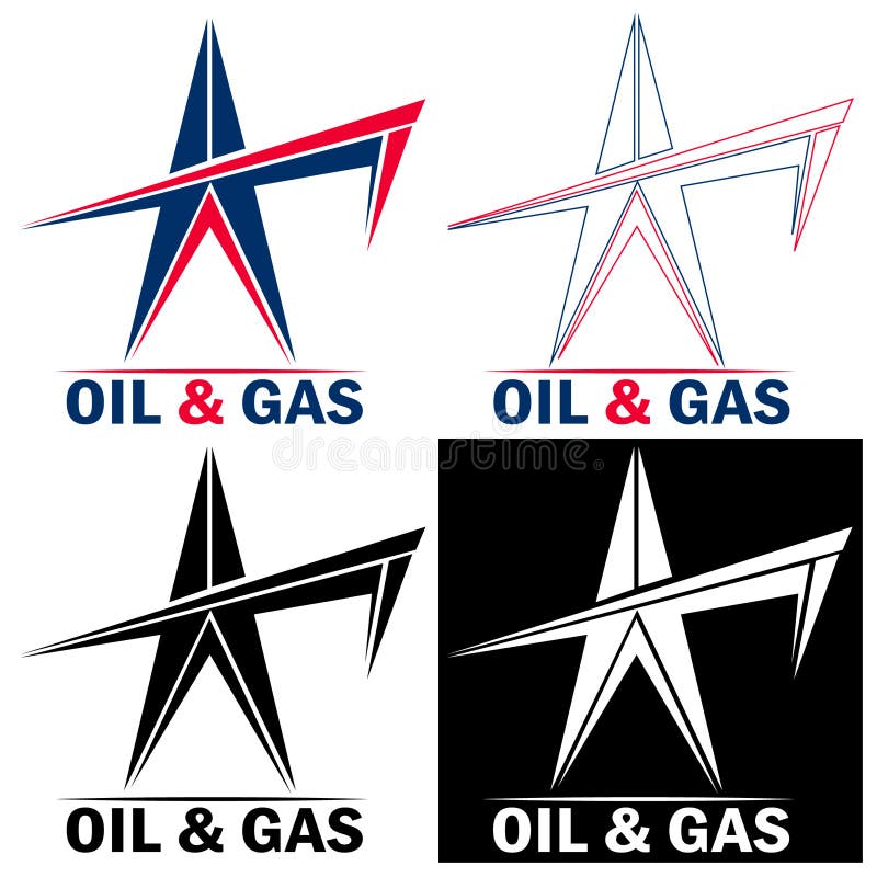 Emblem Oil Rig for Oil and Gas Production Industry. Stock Vector ...