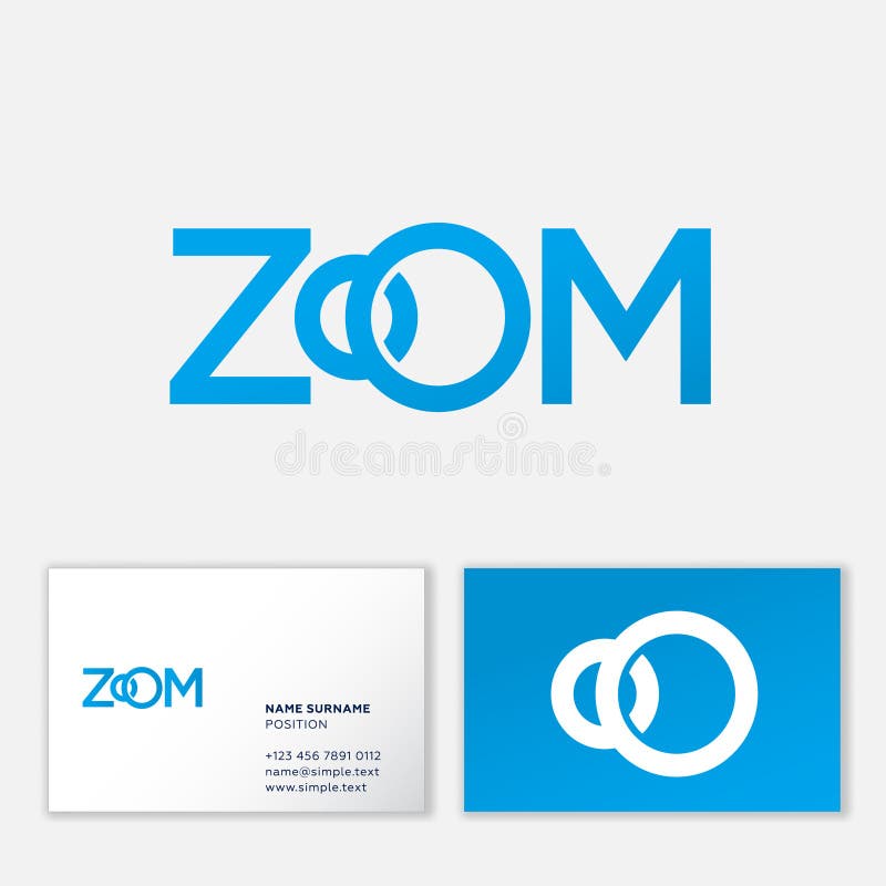 Zoom Logo. Letters O Like Camera Lens. Identity, Business Card ...