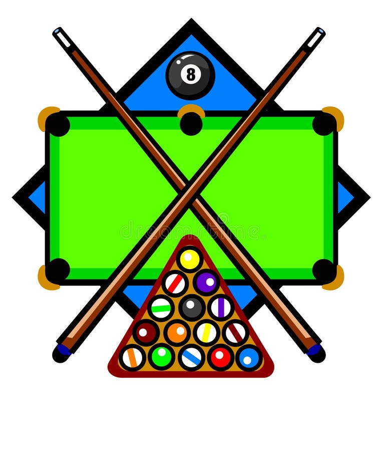Emblem for pool table stock vector. Illustration of graphic - 130810488
