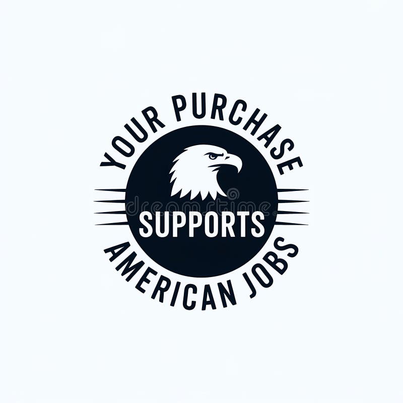 Patriotic Emblem Advocating Consumer Support for American Workforce ...