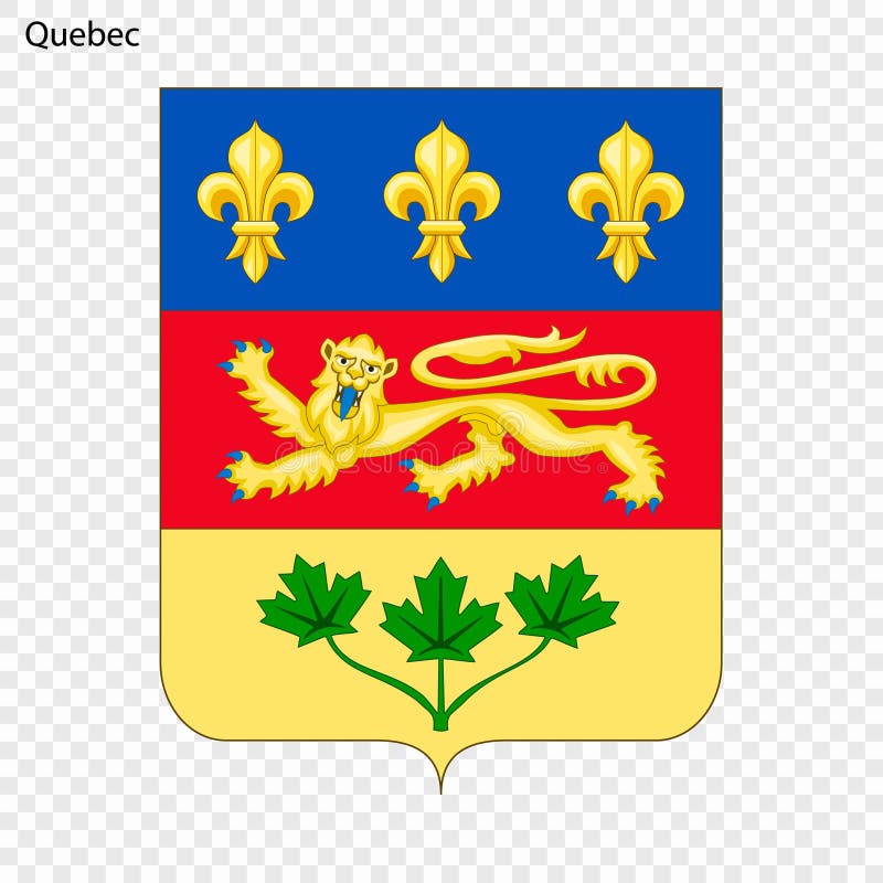 Quebec Province Of Canada Emblem Stock Vector - Illustration of ...