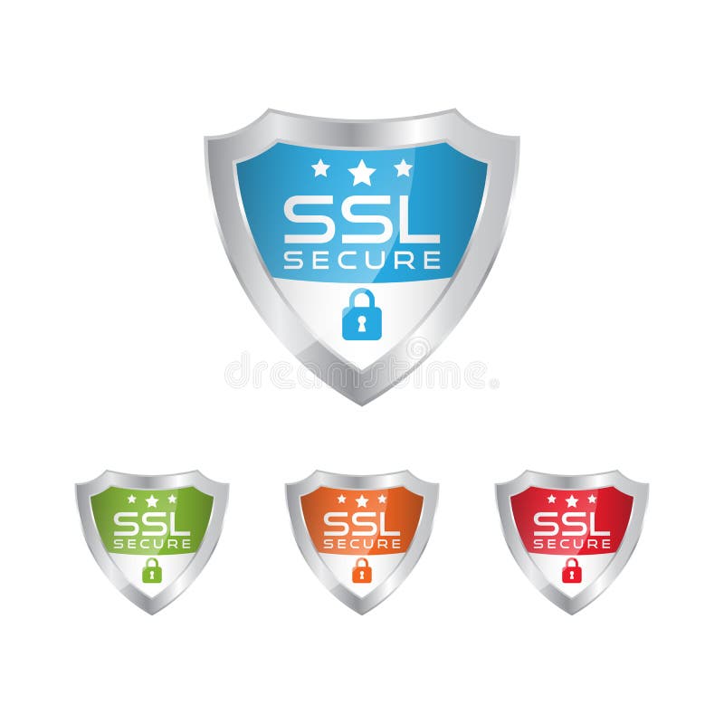Emblem Shield 3d Secure Modern SSL Logo Stock Vector - Illustration of ...