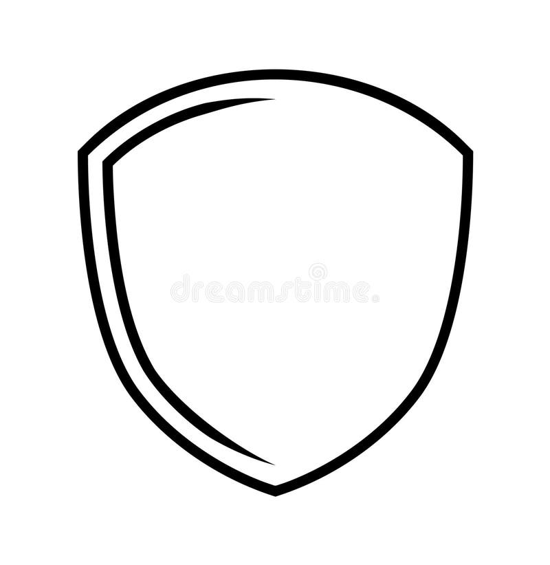 Emblem Shield Frame Logo. Vector Template Outline Sign of Protection ...