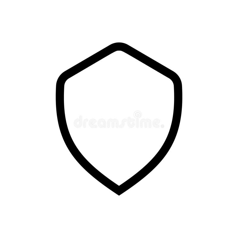 Emblem Shield Frame Logo. Vector Template Outline Sign of Protection ...