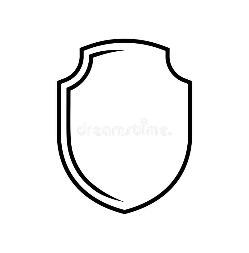 Emblem Shield Frame Logo. Vector Template Outline Sign of Protection ...