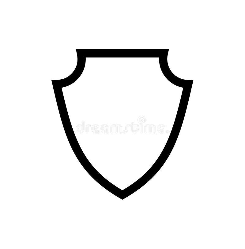 Emblem Shield Frame Logo. Vector Template Outline Sign of Protection ...