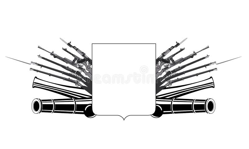 Vintage Heraldic Rifles Stock Illustrations – 6 Vintage Heraldic Rifles ...