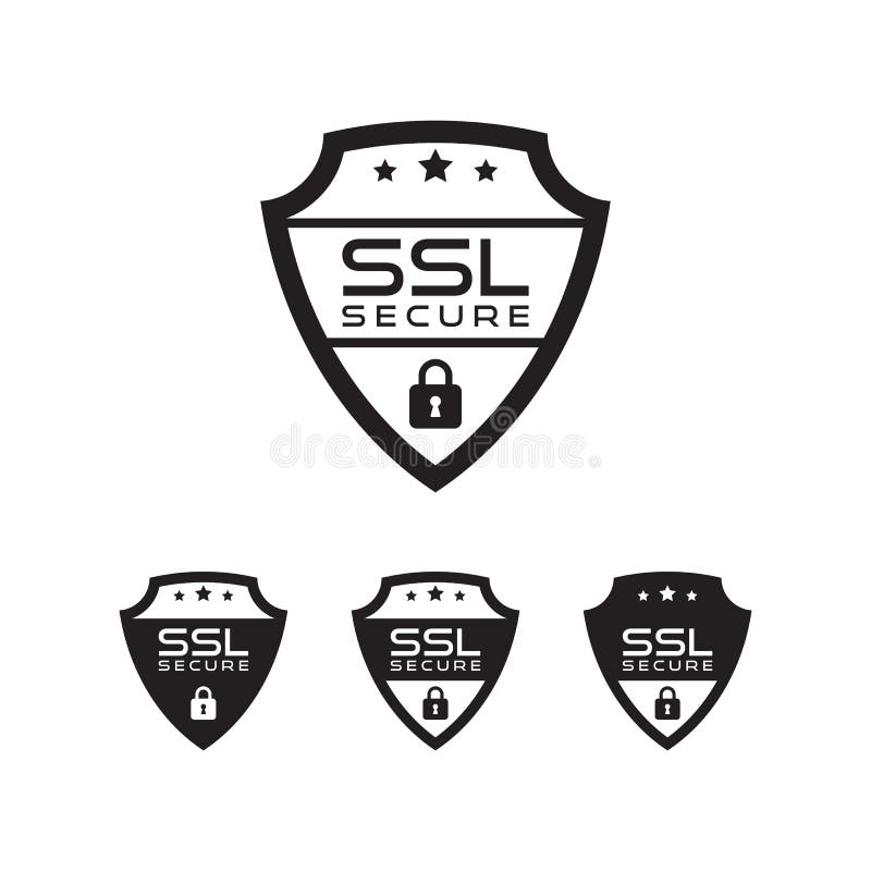 Emblem Shield Secure Modern SSL Logo Stock Vector - Illustration of ...