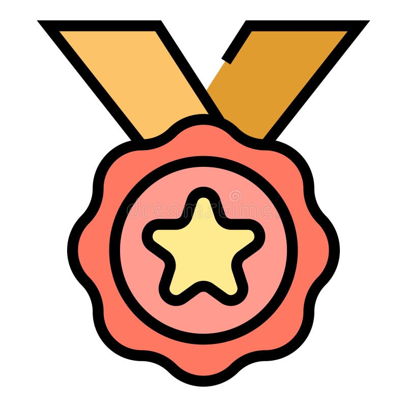 Emblem Speaker Medal Icon Vector Flat Stock Vector - Illustration of ...