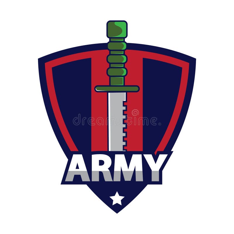 Bayonet logo template stock vector. Illustration of insignia - 106636498