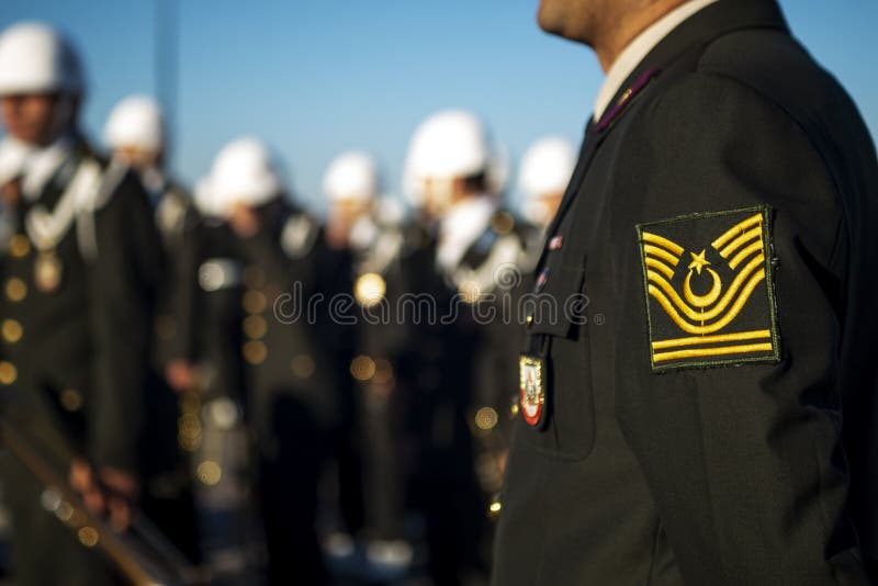 Emblem of a Staff Sergeant on the Shoulder on the Uniform on the ...