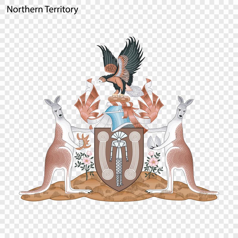 Emblem state of Australia stock illustration. Illustration of arms ...