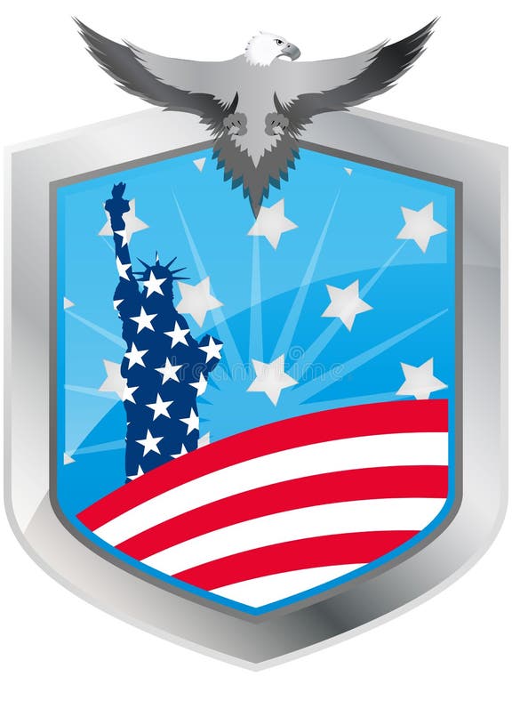 Emblem statue of liberty stock vector. Illustration of patriotic - 24335903