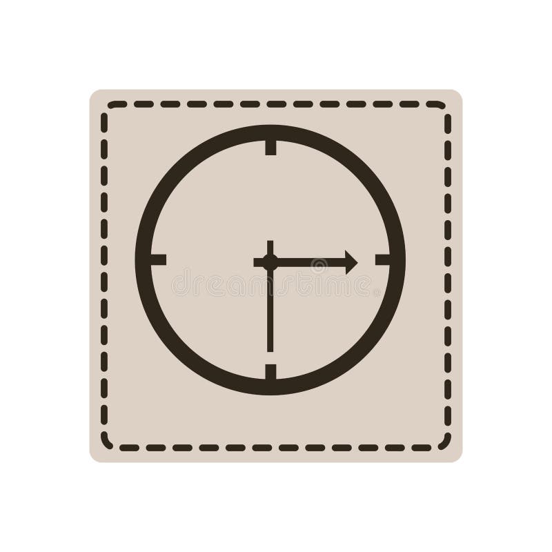 Emblem sticker clock icon stock illustration. Illustration of generated ...