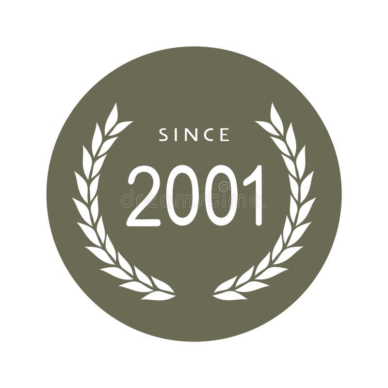 Since 2001 emblem symbol stock vector. Illustration of circle - 292580263