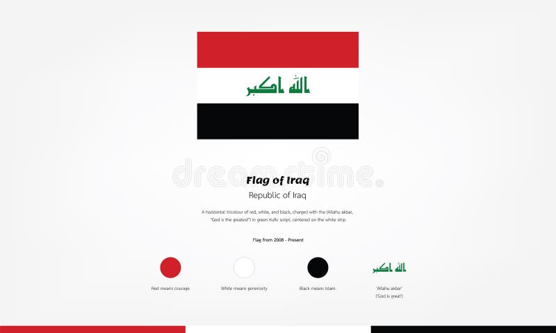 Emblem and Symbol of Iraq Flag Vector Stock Vector - Illustration of ...