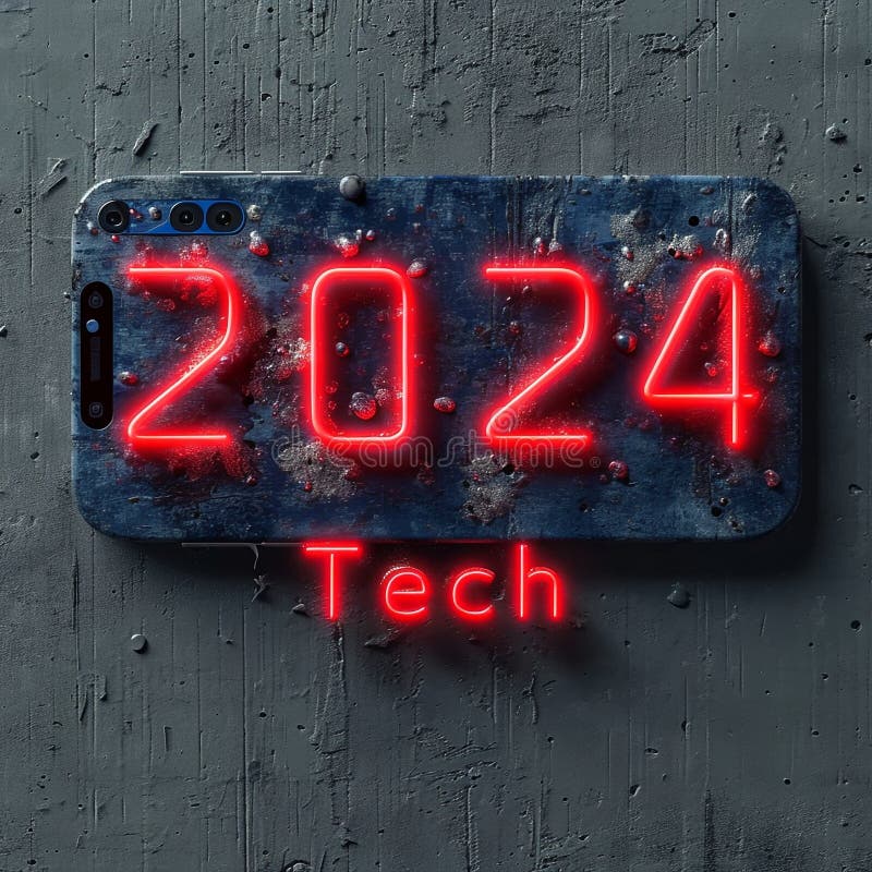 The Emblem of 2024. the Symbol of the Year of Technology Stock Image ...