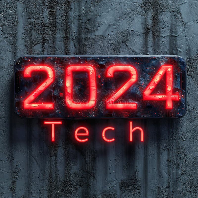 The Emblem of 2024. the Symbol of the Year of Technology Stock Image ...