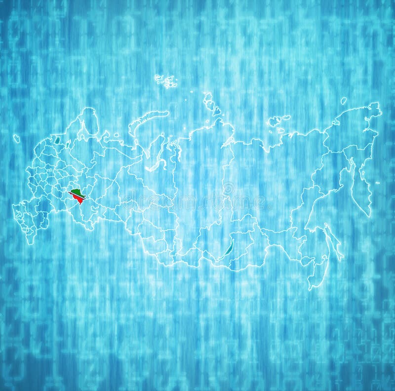 Tatarstan on Administration Map of Russia Stock Illustration ...