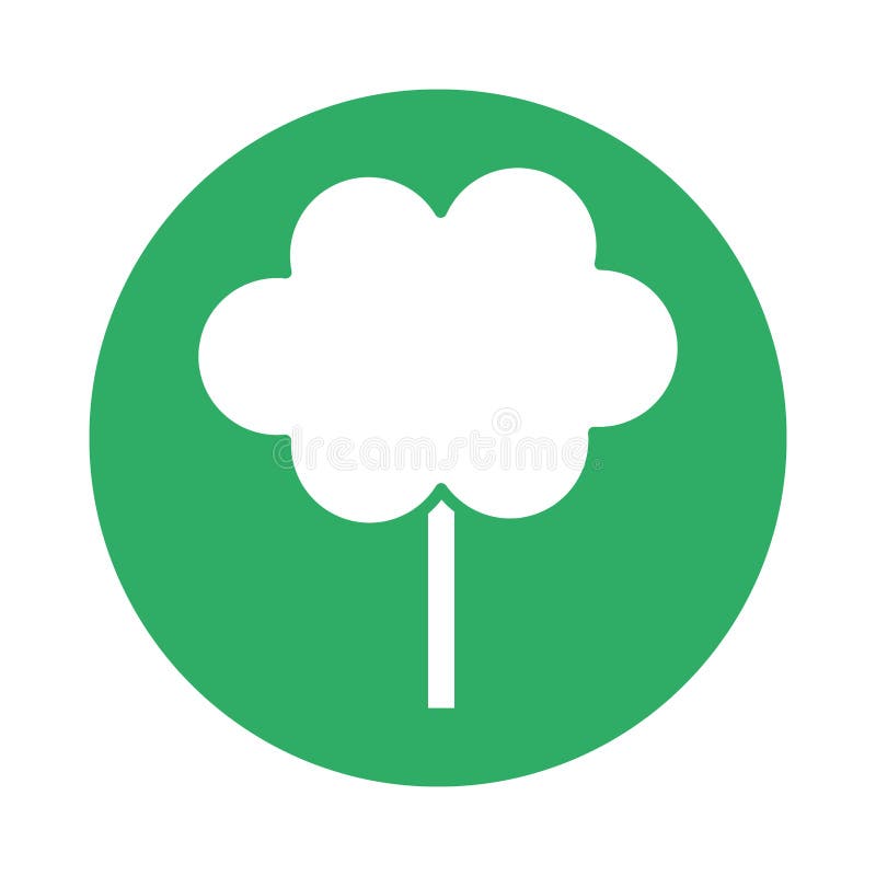 Emblem Tree in City Scene Icon Image Stock Illustration - Illustration ...