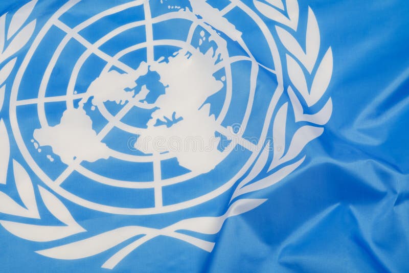 Emblem on the United Nations Flag Editorial Photo - Image of ...
