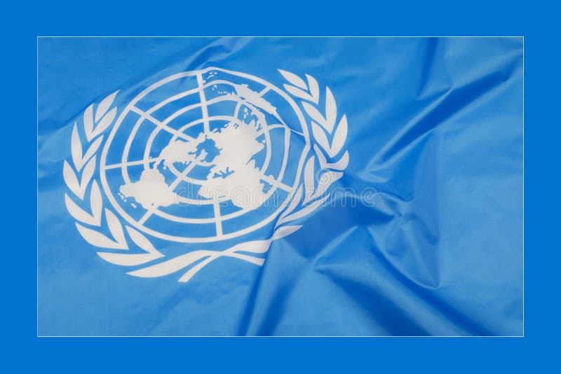 Emblem on the United Nations Flag Editorial Stock Image - Image of ...