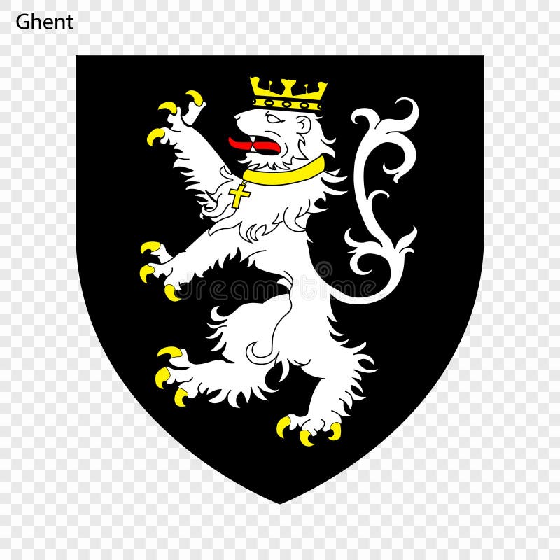 Wappen 3D Gent, Belgien stock abbildung. Illustration von mantel ...