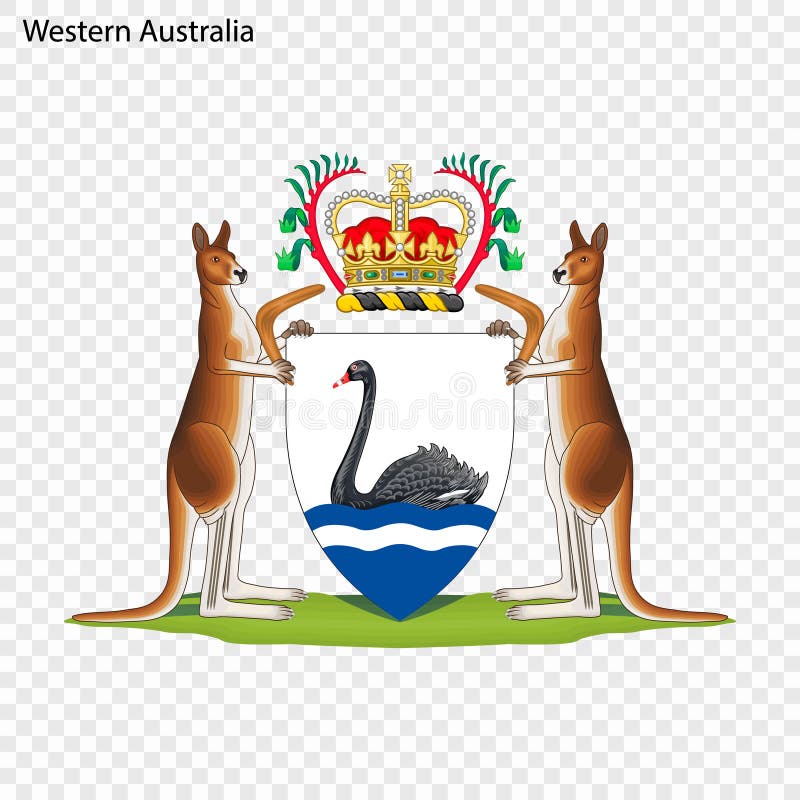 Emblem state of Australia stock illustration. Illustration of lion ...