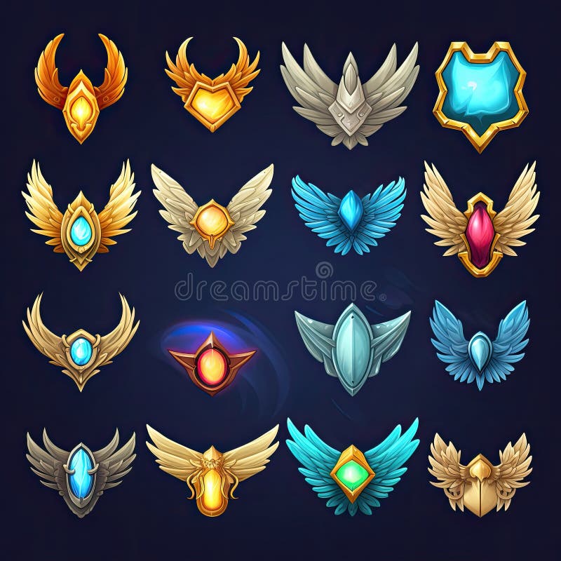 Emblem Wing Eagle Game Ai Generated Stock Illustration - Illustration ...