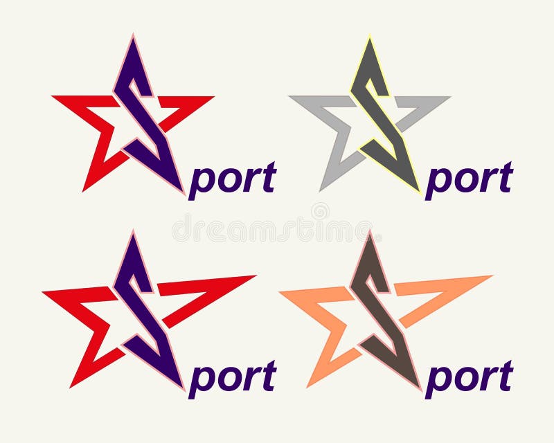 The Emblem with the Word Sport Stock Vector - Illustration of word ...